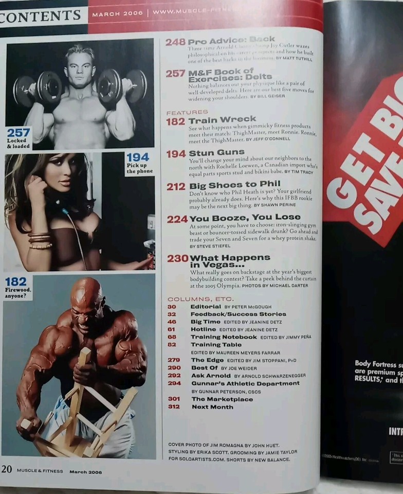 Muscle & Fitness Magazine Bodybuilding Diet Lifestyle Vtg Ads Articles ...