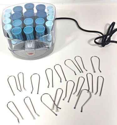 CONAIR Compact 20 Hot Rollers Curlers Set HS34RW with 17 Clips Hair ...