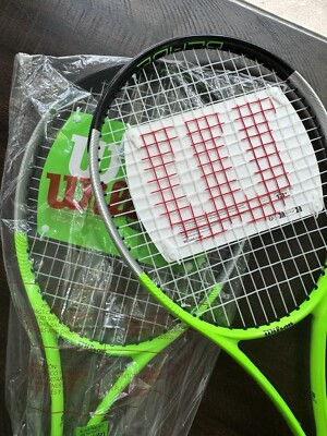 Set of 2 Wilson Blade Feel RXT 105 3 - 4 3/8" Strung Tennis Racquet ...