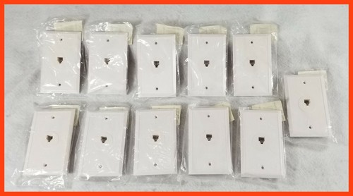 New - Lot of 11 Telephone Jack Wall Plates - RJ11 Modular 4-Conductor ...