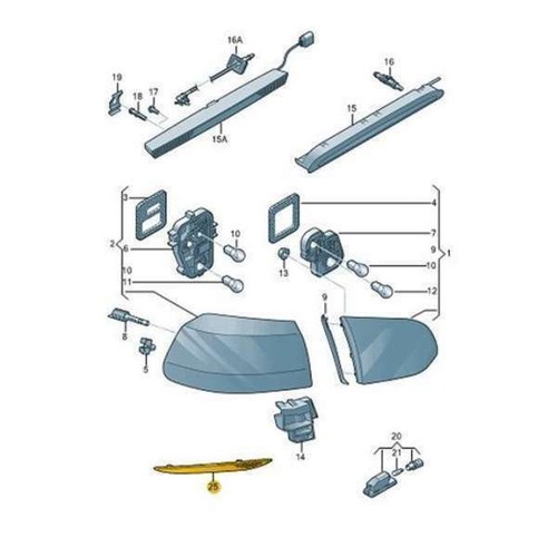 OEM VOLKSWAGEN GOLF MK6 REAR BUMPER LEFT REFLECTOR 5K0945105F GENUINE ...