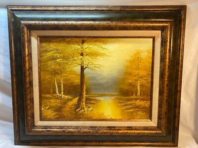 Phillip Cantrell Oil Painting on Canvas Landscape Trees River 24x20 | eBay