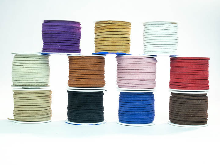 Suede Lacing (1) 25 yard (75 foot) spool 1/8" lace (3218x25xx) N1, A ...