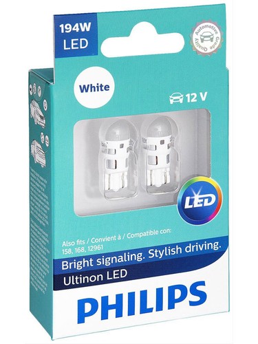 Philips Auto Lighting Philips Automotive 194 White Ultinon Led (194WLED ...
