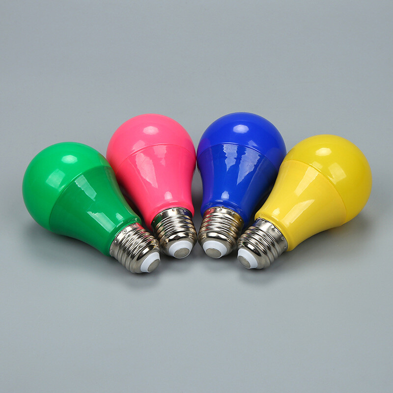 All Colors LED Lamp Bulbs E27 Screw Chip 2835 Plastic Bulb for Outdoor ...