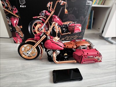 Retro Harley Davidson Motorcycle Model Kit Building Blocks Toy 1:5 ...