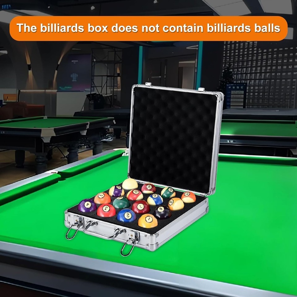 Pool Ball Case, Billiard Balls Storage Box, can Holds 16 Billiard Balls ...