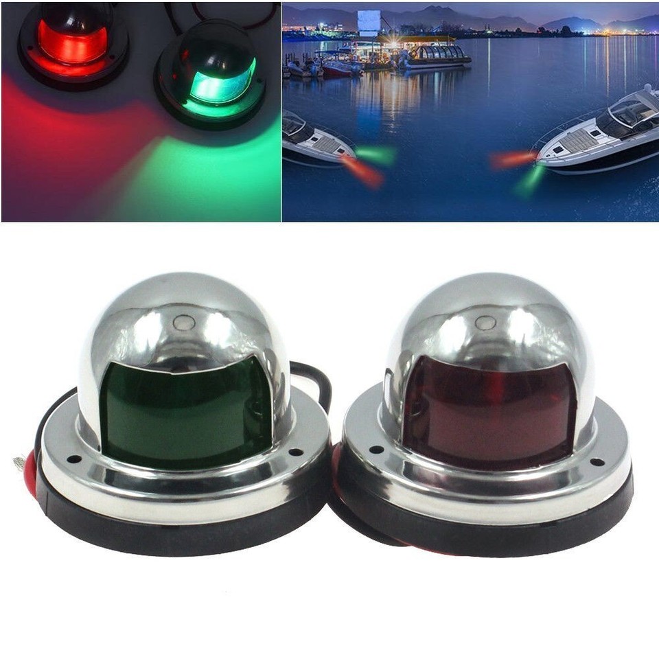 Marine hardware Pair Red Green Boat Yacht Navigation Light 12V LED ...