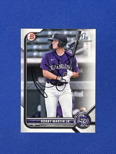 2022 Bowman Prospect #BP-43 Robby Martin Jr rookie Card Auto autograph ...