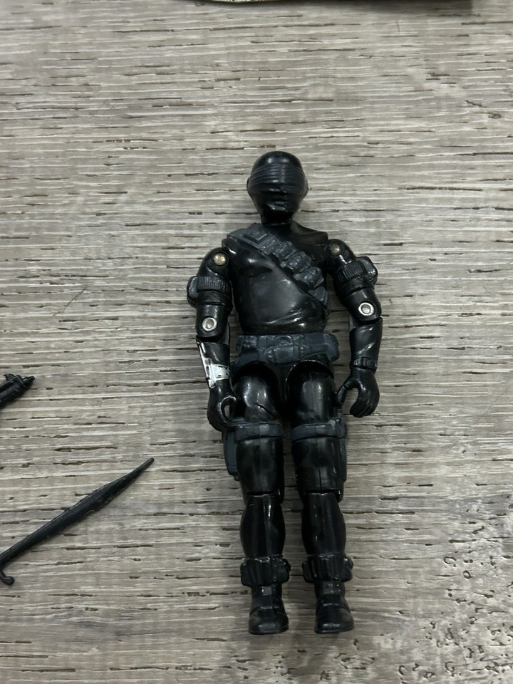 VINTAGE HASBRO 1985 G.I JOE COBRA ACTION FIGURE SNAKE EYES TIMBER 100% ...