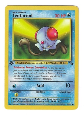 Tentacool 1st Edition - Pokemon Card- Jungle Set # 56/62 | eBay