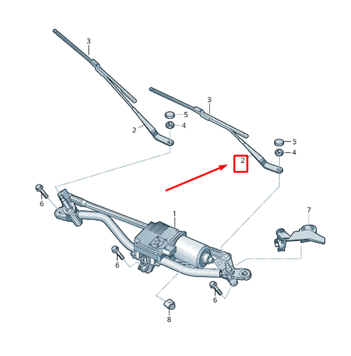 NEW AUDI A5 CABRIO 8F FRONT LEFT WIPER ARM RHD 8F2955407A1P9 | eBay