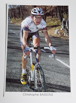 CYCLISME Carte Cycliste CHRISTOPHE BASSONS Équipe LA FRANÇAISE DES JEUX ...