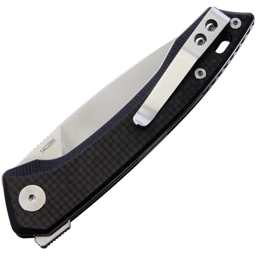 QSP Leopard Folding Pocket Knife Black G10 CF Overlay Handle QS135-A | eBay