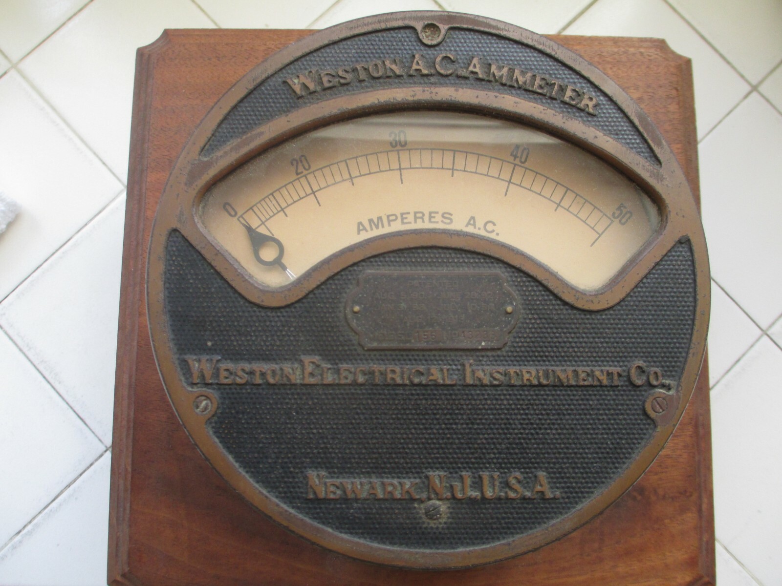 Large Antique Weston Electrical Instrument Meter LA & Pacific Electric ...