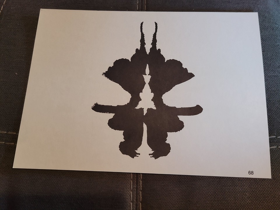 1987 Ink Blot Card #33/68 dbl sided Card Picture. Inkblots Inkblotz 10. ...