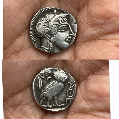 ANCIENT GREEK OLD SILVER TETRADRACHM COIN ATHENS ATTICA OWL 500BC | eBay