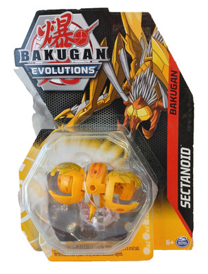 Bakugan Evolutions Yellow Sectanoid Battle Transforming Action Figure ...