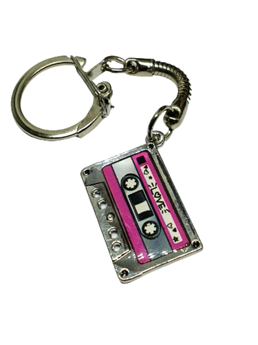 Cassette Keyring Hey DJ 80s 90s Tape Funky Cute Kitsch Retro Cool Fun ...
