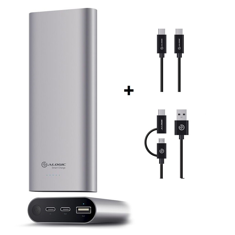Alogic USB Type-C 15600mAh Portable Power Bank Dual Output & Smart ...