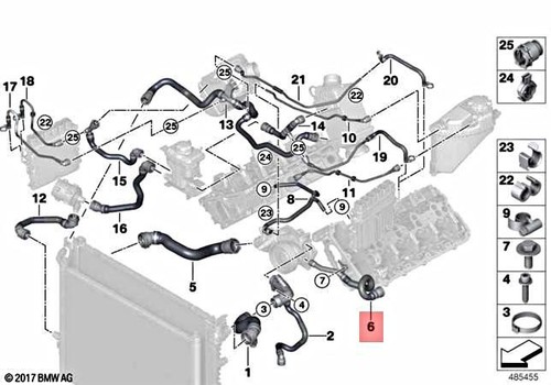 Genuine BMW G11 G12 G30 750i 750iX 750Li Line Coolant Pump 17128602670 ...