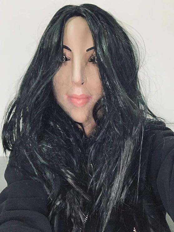 Latex Female Mask Rubber Human Woman Face Realistic Overhead Masks ...