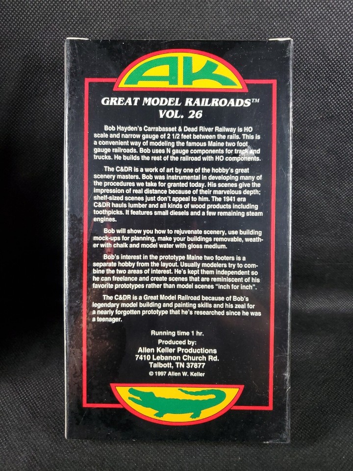 AK GREAT MODEL RAILROADS VOLUME 26 ALLEN KELLER PRODUCTIONS VHS VIDEO ...