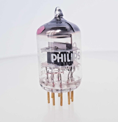 1 x TESTED E180F PHILIPS SQ BLACK PLATE PENTODE TUBE 5A170K 6688 EF861 ...