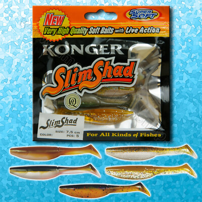 Soft Lures 7.5cm Pike Perch Fishing Drop Shot Bait Set 04 Jig Head ...