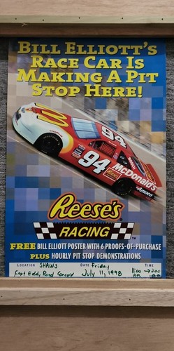 ️1998 Nascar Racing BILL Elliott banner advertising 18x10 | eBay UK