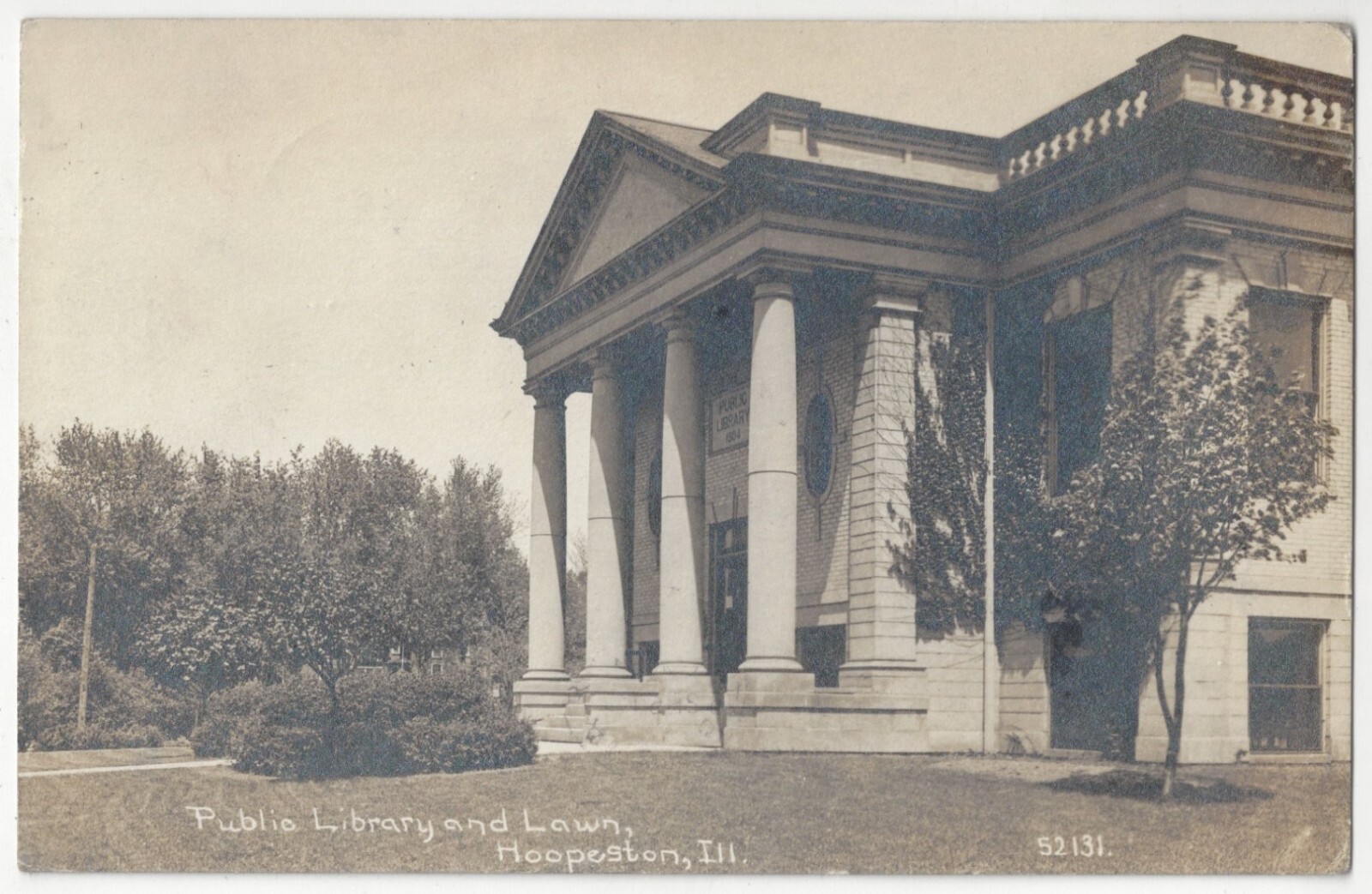 1911 Hoopeston, Illinois - REAL PHOTO Public Library - FREE SHIPPING | eBay