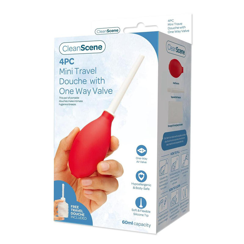 CleanScene 4 Piece Mini Travel Douche with One Way Valve | eBay Australia