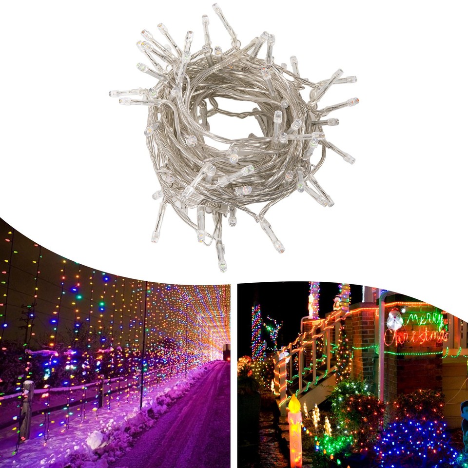 80 LED Fairy String Lights Party Christmas Tree Waterproof Outdoor Home ...