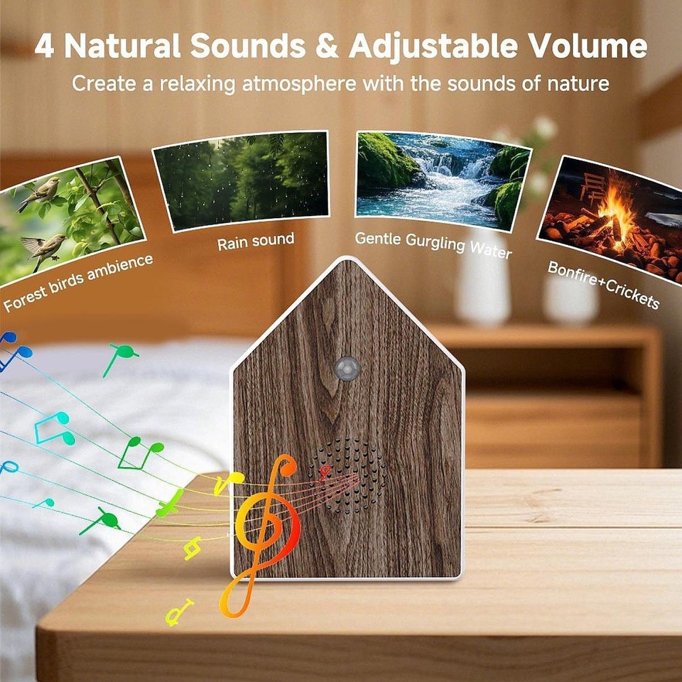 Singing Bird Box 4 Soothing Song Bird Chirping Sound Box for Baby Home ...