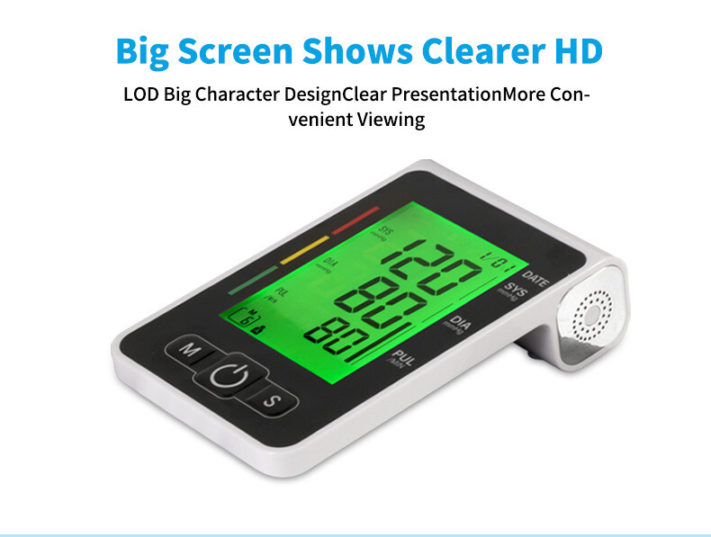Large Screen Blood Pressure Monitor - Fully Automatic Arm Cuff Device ...
