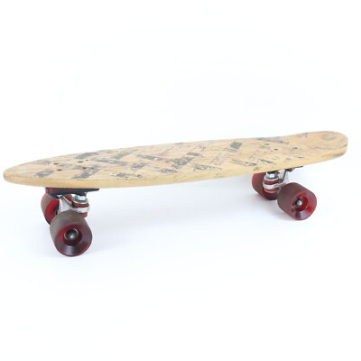 West Cal ACS-500 Wooden Vintage Penny Skateboard Deck W/ Wheels 25/26 ...