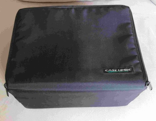 BLACK CASE LOGIC CD CASE HOLDS 26 TOTAL - 22 SINGLE & 4 DOUBLE | eBay