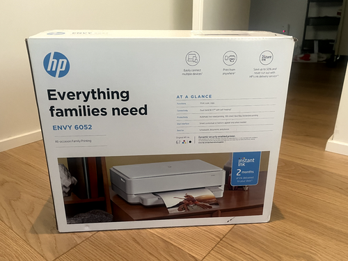HP ENVY 6052 All-In-One Color Inkjet Printer, cables included, great ...