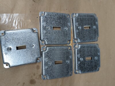 5- STEEL CITY RS9 4" SQUARE BOX SURFACE MOUNT COVER PLATE,1 SWITCH | eBay