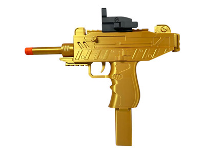 Gold Uzi Replica – Life-Size Prop with Removable Red Dot Sight-3D ...