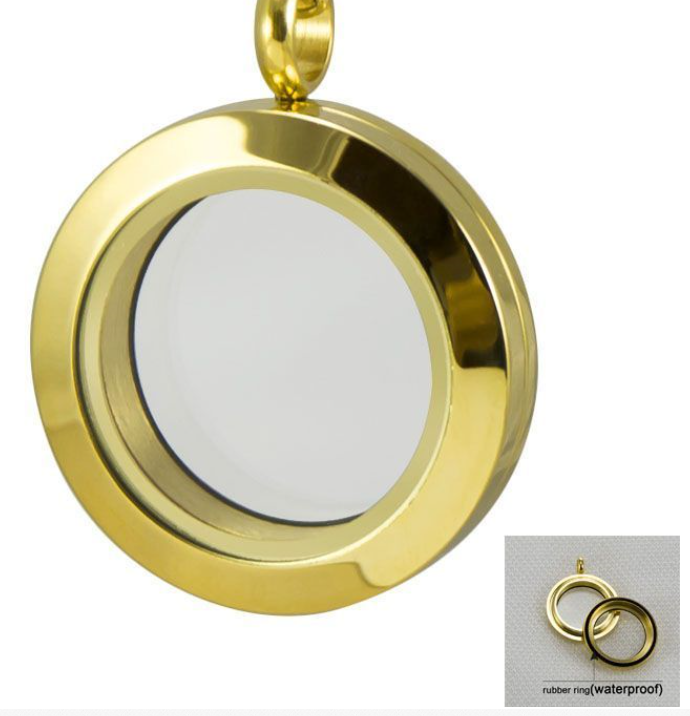 316L Stainless Steel Waterproof Screw Open Floating Glass Locket for ...