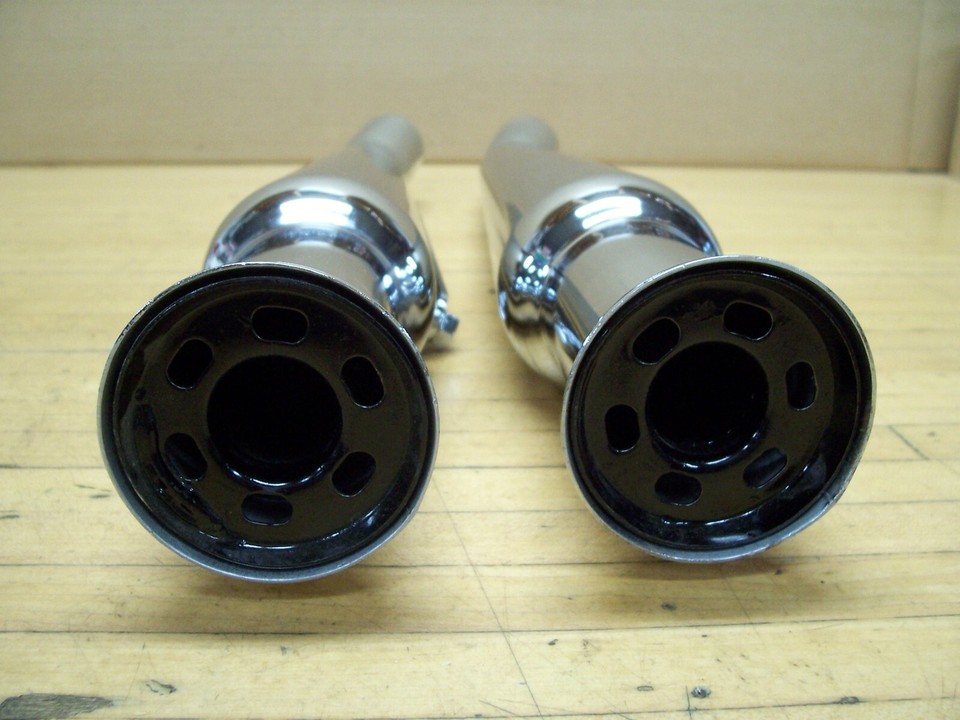 NOS AK Cocktail Shaker Mufflers Panhead Knucklehead Bobber Chopper 1-3/ ...