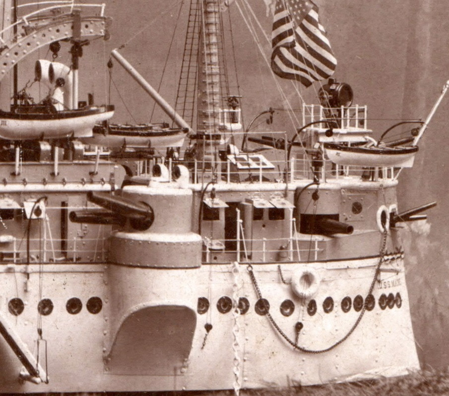 USS Maine Battleship Spanish American War Model Photograph | eBay