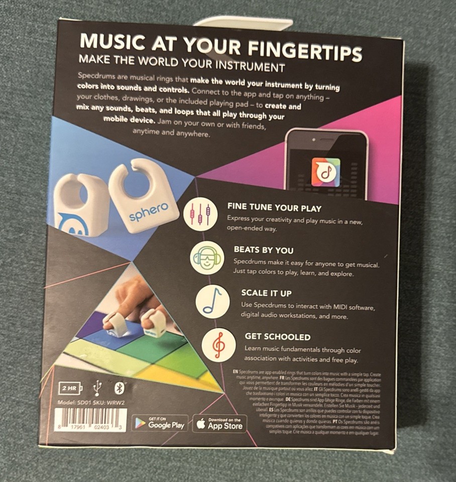 Sphero Specdrums App-Enabled Ring - White *New* 817961024071| eBay