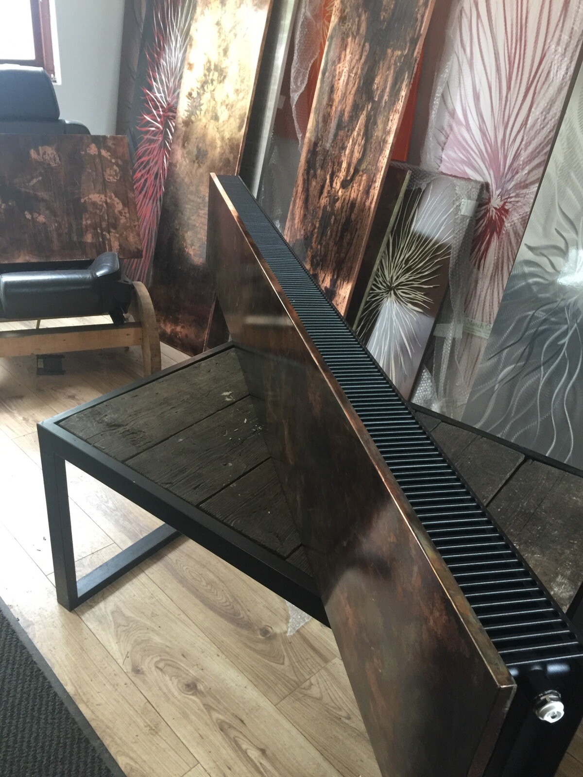 Vertical Distressed Copper Designer Radiator 500/1000 1600 Btu Made To ...