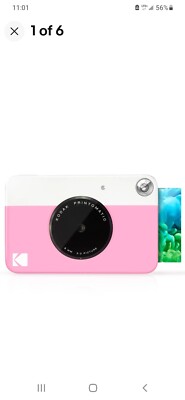 Pink KODAK Printomatic Digital Instant Print Camera, Comes With 50 Zink ...