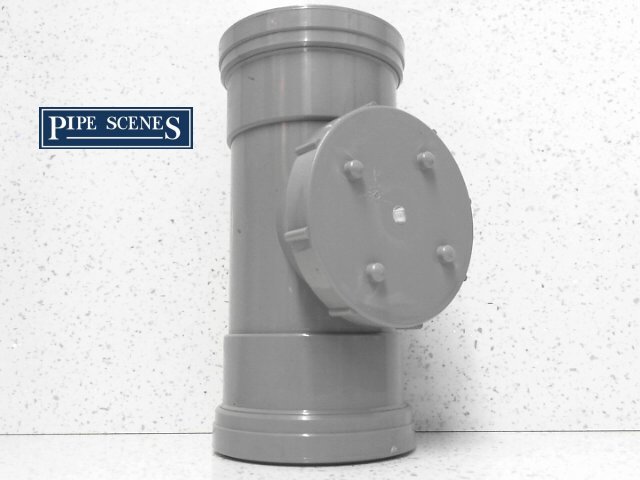 Soil Pipe Access Rodding Point Inspection Eye 110mm Grey DOUBLE SOCKET ...