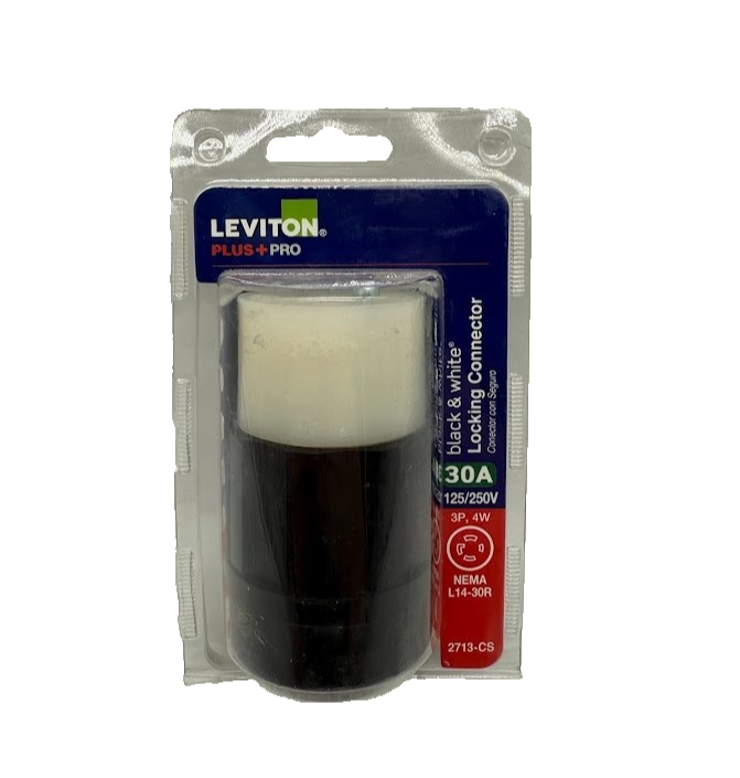 2 Pack LEVITON (2713-CS) 30A 125/250V NEMA L14-30R Locking Connector | eBay
