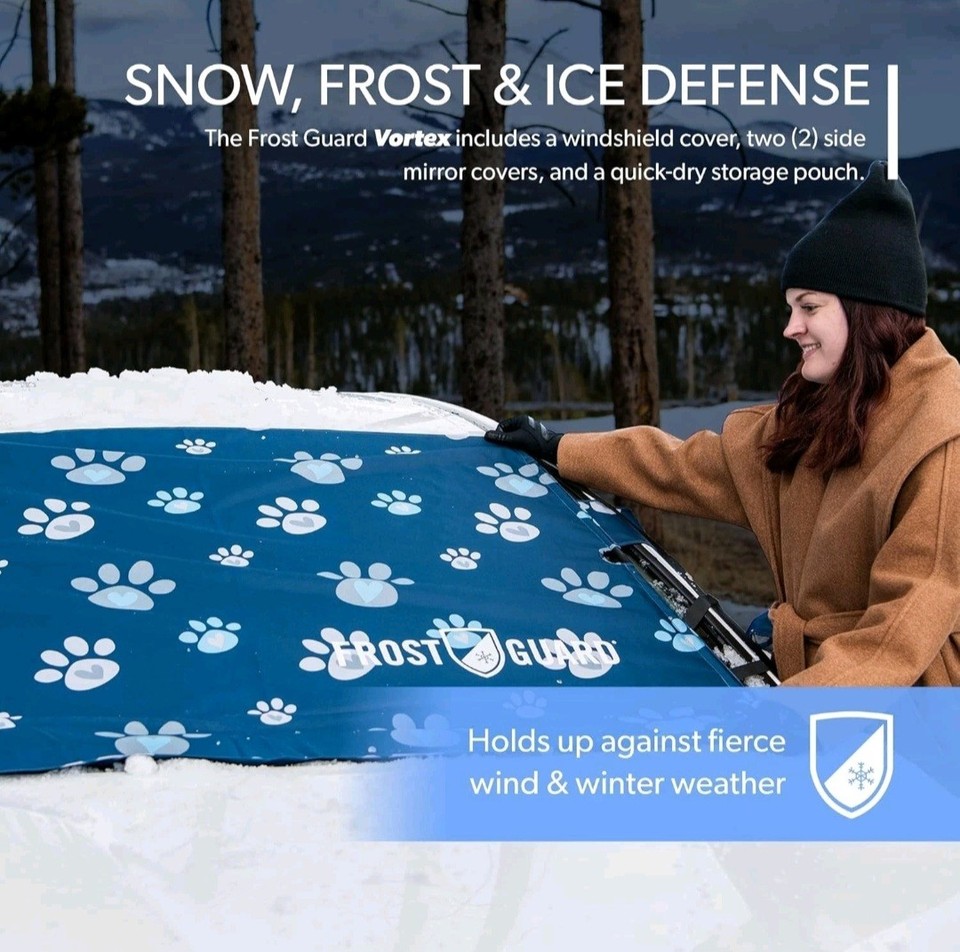 Frost Guard Premium Winter Windshield Cover BLACK, Standard Size ...