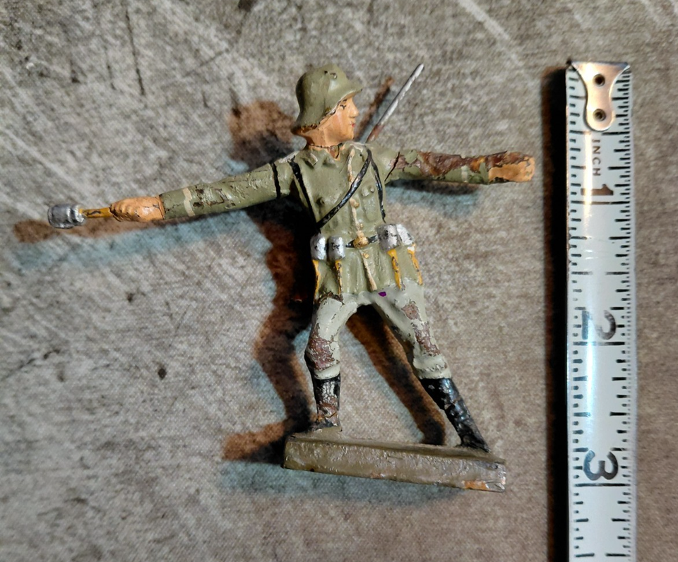 Rare Vintage 1930s Lineol Elastolin German Composition Toy Soldier GA ...